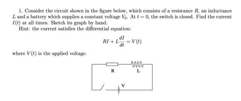Solved Consider The Circuit Shown In The Figure Below Which