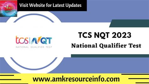 Application Open For Tcs Nqt 2023 National Qualifier Test Amk Resource World