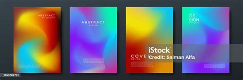 현대추상 추상흐 색상 그라데이션 패턴으로 설정된 선명한 생생한 배경이 흐려집니다 브로셔 포스터 배너 전단지 및 카드를 위한