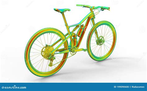 3d Rendering Finite Element Analysis Of A Detailed Race Sports