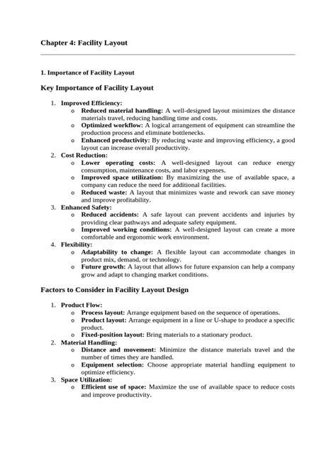 om chapter 4 facility layout pdf human factors and ergonomics