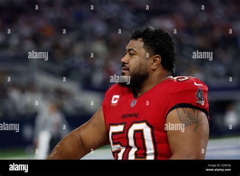Tampa Bay Buccaneers Nose Tackle Vita Vea 50 During Pregame Warmups