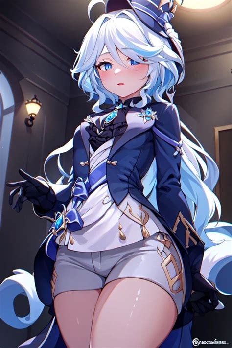 Kawaii Anime Worship Badass Chibi Light Blue Fantasy Impact