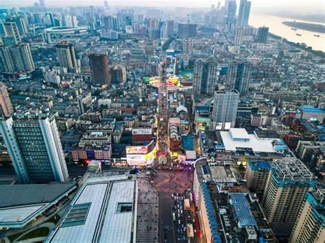 湖南长沙黄兴路步行街五一商圈航拍摄影图图片 包图网企业站