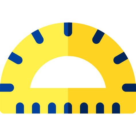 Protractor Basic Rounded Flat Icon