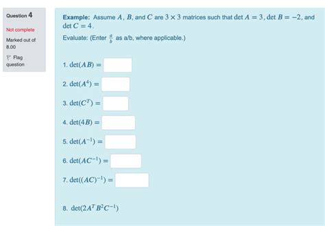Solved Question 3 Recall If An Nxn Matrix A Contains A Row