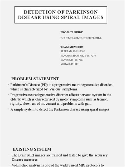 Detection Of Parkinson Disease Using Spiral Images Pdf