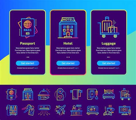 Premium Vector Onboarding App Screens Of Hotel Services Illustration Set