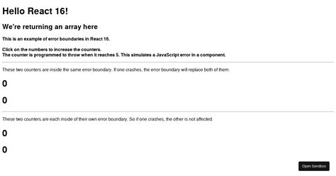 error boundaries react codesandbox