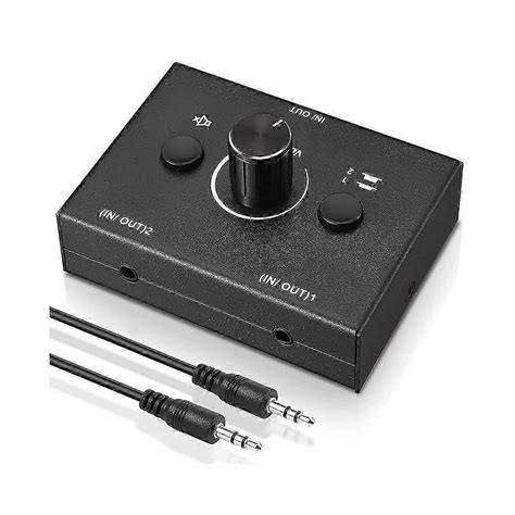 3 5mm Audio Switcher 2 Input 1 Output 1 Input 2 Output Audio Splitter Switcher Audio Switcher