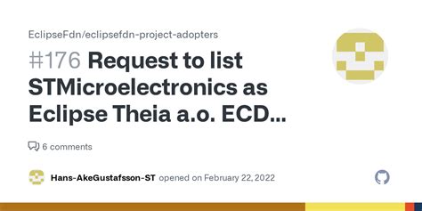 Request To List Stmicroelectronics As Eclipse Theia Ao Ecd Projects Adopter · Issue 176