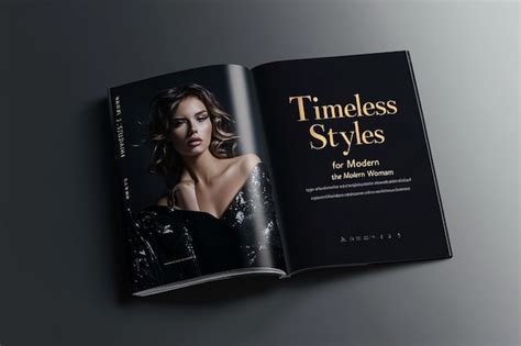 A Set Of Stylish Womans Fashion Magazine Cover Design Template Ai Photo Premium Ai Generated Image