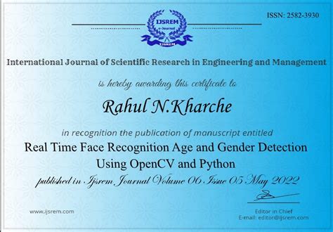 Rahul Kharche On Linkedin Research Engineering Project Ijsrem