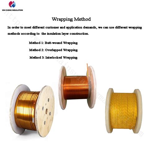 Rectangular Copper Wire Covered With Polyimide Film Flat Wire Covered Polyimide Polyester Film