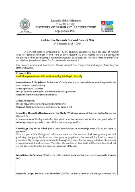 Architectural Research Proposal Concept Note Revitalizing Abandoned