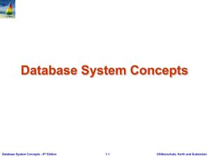 Database System Concepts Introduction