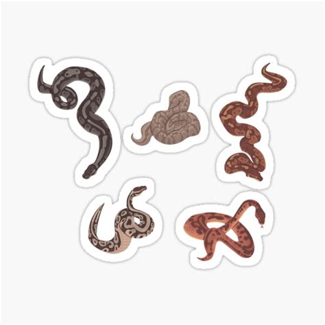 Ball Python Stickers Dark Shade Pack Sticker For Sale By Colordrilos