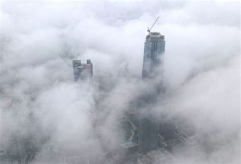 如临仙境雨后济南出现平流雾景观 济南社会 舜网新闻