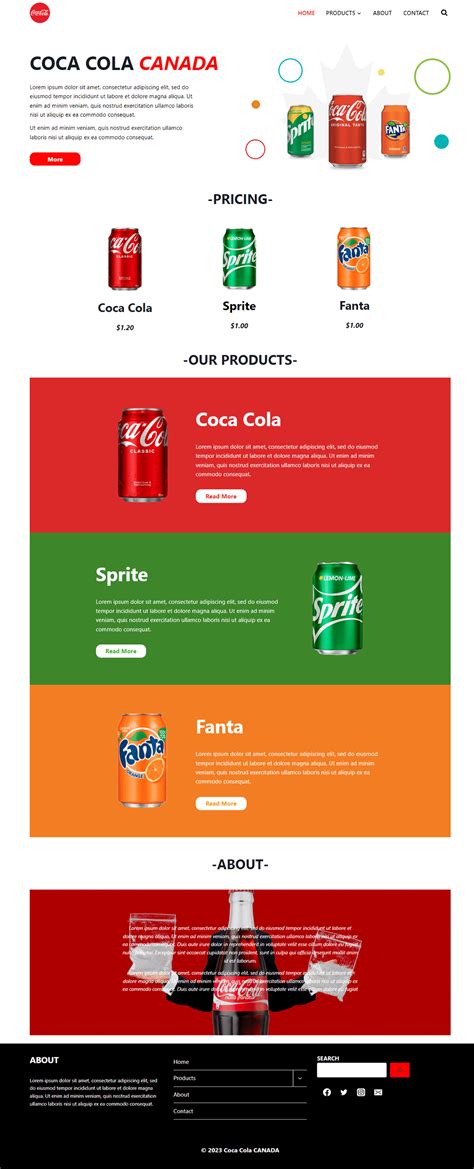 coca cola website behance