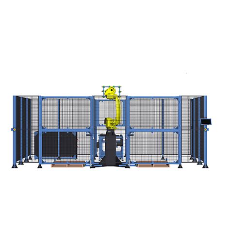 Turnkey Palletizer Single Belt Infeed And Dual Outfeed With New Fanuc…