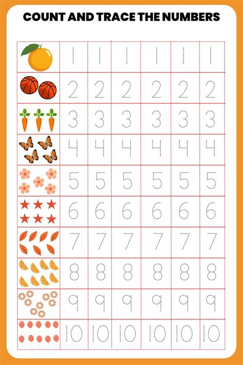 Easy Number Tracing Worksheet Download And Print Now