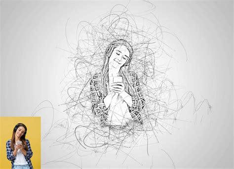 Scribble Drawing Photoshop Action MasterBundles