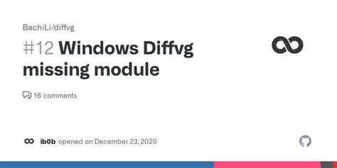 Windows Diffvg Missing Module · Issue 12 · Bachilidiffvg · Github