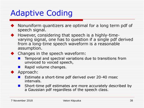 Digital Systems Hardware Organization And Design Speech Coding Ppt Download