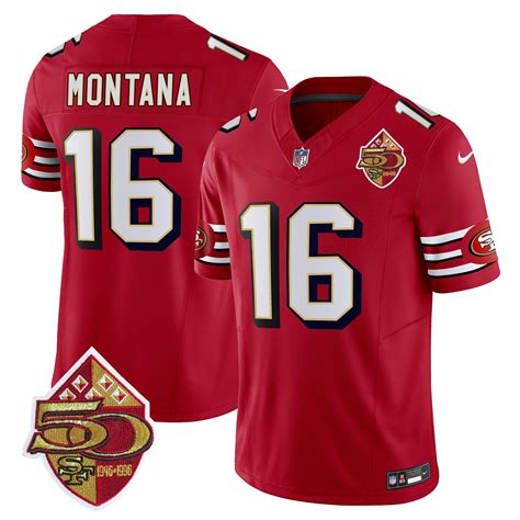 Mens Joe Montana San Francisco 49ers 1996 Throwback Vapor Limited Red