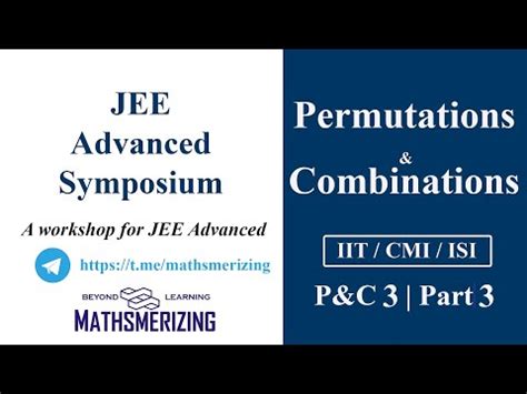 Solved Examples For JEE Permutations And Combinations Video Lecture