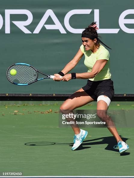 Wta Tennis Player Ana Sofia Sánchez Returns The Ball In A Match News