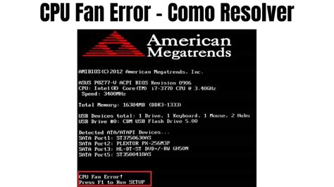 CPU Fan Error Saiba Como Resolver YouTube