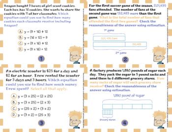Multi Step Word Problems Using The Four Operations Task Cards 4 OA 3