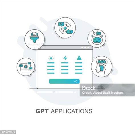 자연어 프로세스 그림입니다 생성 처리 아이콘입니다 Gpt 응용 프로그램 0명에 대한 스톡 벡터 아트 및 기타 이미지 0명