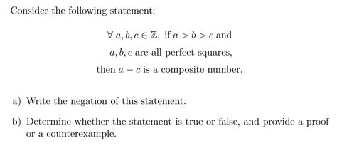 Solved Consider The Following Statement Va B C E Z If A Chegg