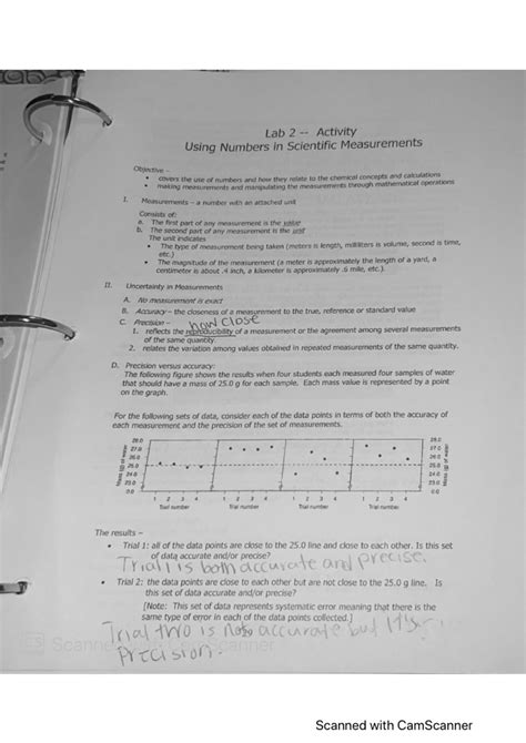 Lab Activity Using Numbers In Scientific Measurements CHEM MCC Studocu