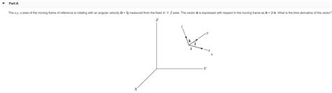 Solved Part A The Xyz Axes Of The Moving Frame Of