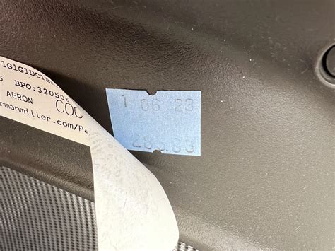 Aeron With Strange Labels R Hermanmiller