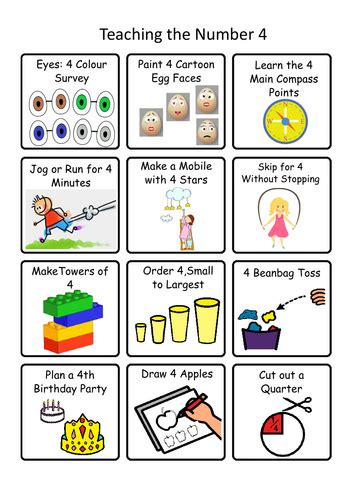 120 Activities For Teaching Number 4 Teaching Resources