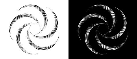 현대 추상 배경입니다 원 형태의 하프톤 도트 둥근 로고 디자인 요소 또는 아이콘 벡터 점선 프레임입니다 흰색 바탕에 검은색
