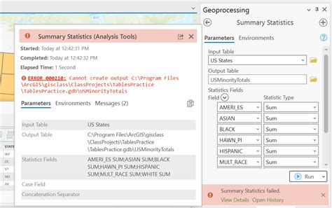 Why Is The Geoprocessing Tool Failing R Gis