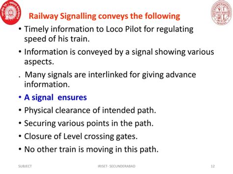 Indian Railway Signalling Concepts And Basics Pdf Rail Travel Travel Type