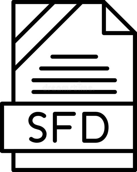 Sfd Outline Vector Icon Stock Vector Illustration Of Data 388819242