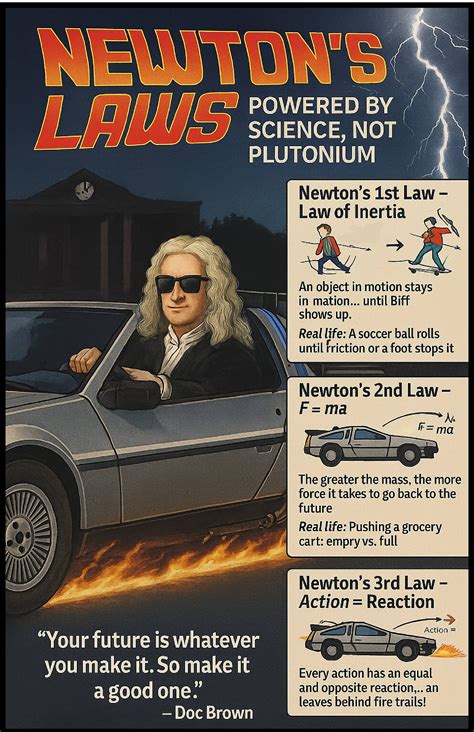 Doc Brown Quote Poster “your Future Is Whatever You Make It” Retro