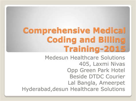 Ppt Medical Coding Training In Hyderabad Powerpoint Presentation Free Download Id 7158441