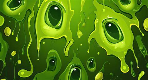 Premium Ai Image Seamless Green Slime Pattern For Halloween