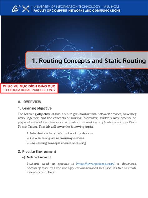 Lab01 Routing Concepts And Static Routing Pdf Computer Network