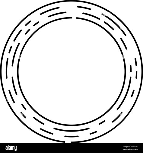 Segmented Circular Concentric Circle Element — Stock Vector