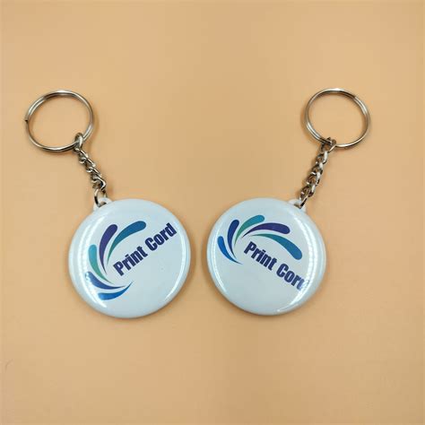 Custom Company Branding Badge Keychain Personalized Logo Keychains