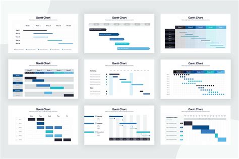 Gantt Chart Infographics MasterBundles